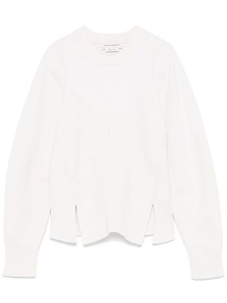 Alexander McQueen pull à motif géométrique - Tons neutres