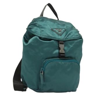 Prada Pre-owned Satin sacs-dos - Femme - Pre-owned - Bleu - Taille: ONE Size