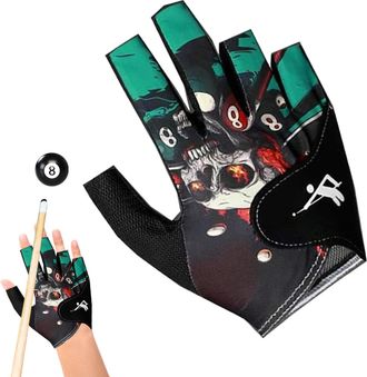 Generico Billiards Poolhandschuhe - Billardhandschuhe f&uuml;r Frauen, Schwei&szlig;ausr&uuml;stung, rechte Hand in der Mitte, verstellbarer Sporthandschutz f&uuml;r Amateurexperte