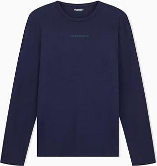 Emporio Armani Stretch Piquet T-Shirt, Bleu, L Homme