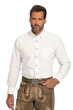 JP1880 Herren Trachtenhemd, Schneeweiß, 6XL EU