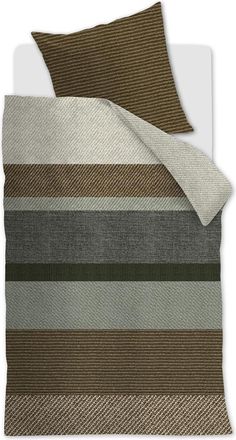 Beddinghouse Renforcé-Bettwäsche-Garnitur Jacco Farbe Grün Größe 135 x 200 cm + 1x 80 x 80 cm