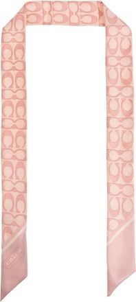Coach Femme, Accessoires, Rose, Taille: ONE Size Foulard fin en soie