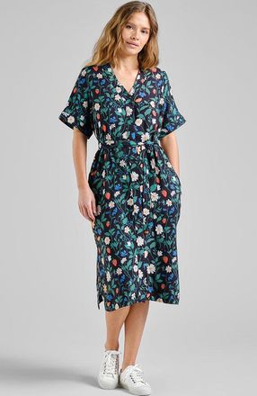 Dedicated Damen vegan Kleid Kallvik Strawberry Field Schwarz