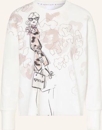 Sportalm Sweatshirt Mit Plissees Im Materialmix weiss