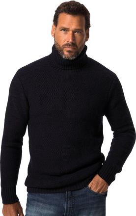 JP1880 Herren Rollkragenpullover, 1/1 Pullover, Navy Blau, 7XL Größen
