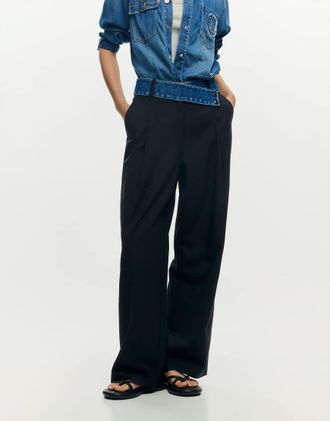 Desigual Elegante Hose in Schwarz kombiniert