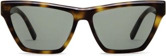 Saint Laurent Eyewear Sonnenbrille mit eckigem Gestell - Braun
