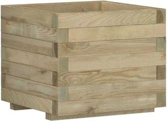 vidaXL Lit Sur&eacute;lev&eacute; Carr&eacute; Bac &agrave; Fleurs Jardini&egrave;re Bac &agrave; Plantes Bois Impr&eacute;gn&eacute;