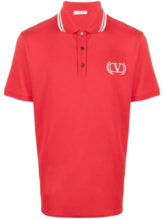 Valentino Garavani polo &agrave; broderies VLogo - Rouge