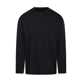 Christophe Lemaire Homme, Tops, Noir, Taille: S Br498 Urchin LS T-Shirt