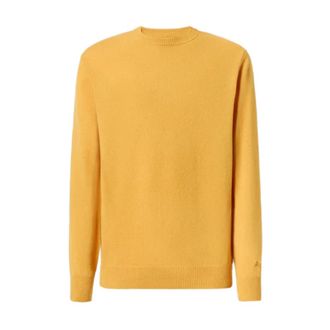 MC2 Saint Barth Wei&szlig;er Crew Neck Sweater mit Logo - - Knitwear - Herren - Gelb - L