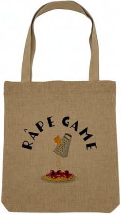 Fabulous Sac Shopping Tote Bag Aspect Lin - R&acirc;pe Game Jeu de Mot Humour Fromage Rap - Sac de Courses Toile Epaisse 360g Beige Naturel Cabas Port&eacute; Epaule Solide