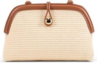 Petite Mendigote Sac pochette Summer en raphia