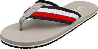 Tommy Hilfiger Herren Flip Flops Beach Sandal Badelatschen, Grau (Antique Silver), 40