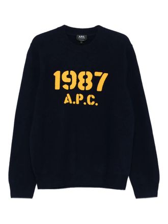 A.P.C. pull à encolure ronde - Bleu