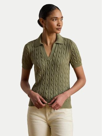 Lauren Ralph Lauren Poloshirt Cable 200P14041004 Gr&uuml;n Regular Fit