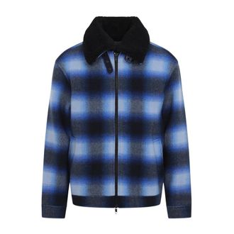 Balenciaga Flanell-Bomberjacke - - Jackets - Herren - Blau - M
