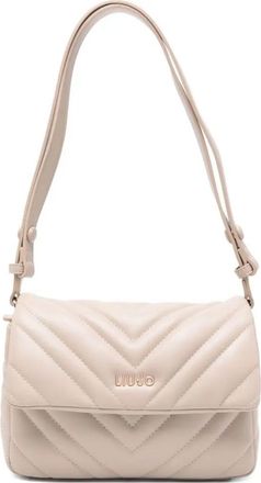 Liu Jo Hobo Bags - Chevron-Textured Shoulder Bag With Adjustable Stra - Gr. unisize - in Beige - für Damen