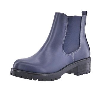 Elara Damen Stiefeletten Chelsea Boots Chunkyrayan S160 Navy-39