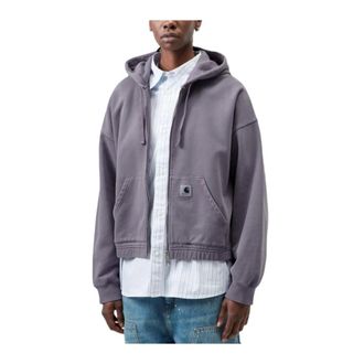 Carhartt Work in Progress Femme, Sweatshirts et sweats &agrave; capuche, Gris, Taille: 36 FR Veste zipp&eacute;e &agrave; capuche Hoggard