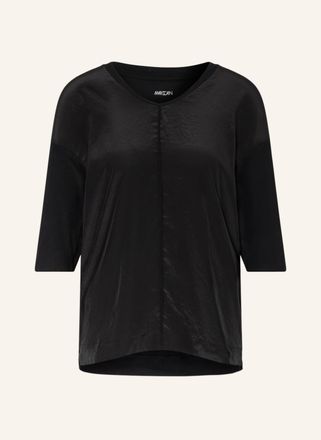 Marc Cain Blusenshirt Mit 3/4-Arm Im Materialmix schwarz