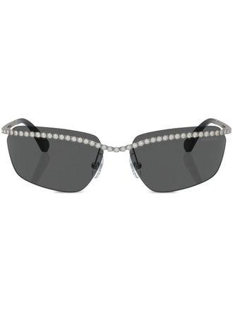 Swarovski lunettes de soleil &agrave; monture rectangulaire - Gris