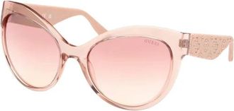 Guess Femme, Accessoires, Beige, Taille: ONE Size Lunettes de soleil carr&eacute;es &agrave; monture en r&eacute;sine