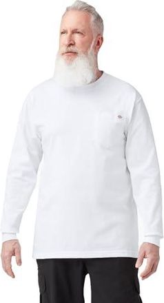 Dickies Long Sleeve Heavyweight Crew Neck Shirt &eacute;pais &agrave; Manches Longues et col Ras-du-Cou pour Homme, Blanc, Taille 2XL, XXL Grande