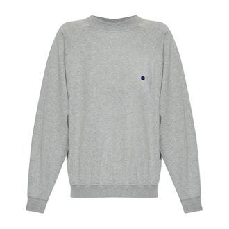 Jil Sander Baumwoll-Sweatshirt mit Rundhalsausschnitt - - Sweatshirts & Hoodies - Damen - Grau - M