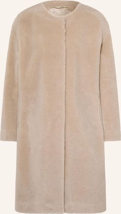 Herno Herno Teddyfell-Mantel beige