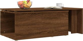 Generic Couchtisch, Umwandelbarer Couchtisch, Verstellbare Breite mit Verstecktem Staufach f&uuml;r den Einsatz Im Wohnzimmer oder Im B&uuml;ro (Braune Eiche)