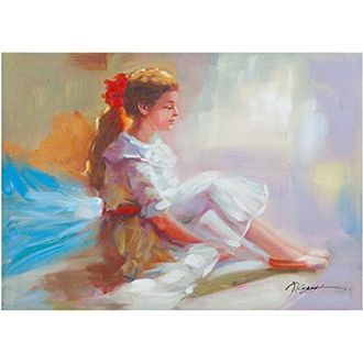 Biscottini International Modernes Bild Wohnzimmer 71x2x51 cm | Bild auf Leinwand | Schlafzimmer Gemälde | Vintage-Gemälde | Küchenbilder