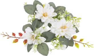 Cabilock Rose Pfingstrose Blumenkranz Kerze Kranz Künstliche Blume Mittelstücke Für Tisch
