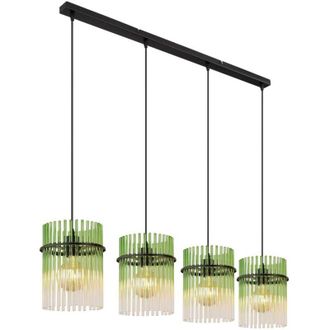 Globo Lighting Suspension lampe suspendue plafonnier salle &agrave; manger lumi&egrave;re gaz 4 lampes vert