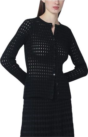SIMKHAI Femme, Pulls, Noir, Taille: 40 FR Mabel Eyelet Knit Cardigan