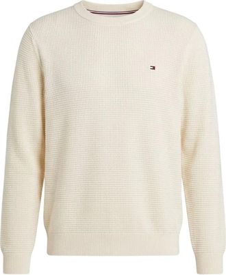 Tommy Hilfiger Pull Col Rond Structure Saisonni&egrave;re - Homme - Pulls - Beige - Taille: XL