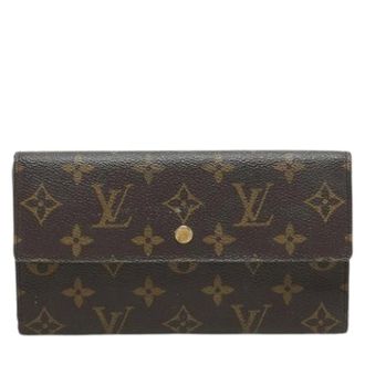 Louis Vuitton Portefeuille en toile Pre-owned - Femme - Pre-owned - Brun - Taille: ONE Size