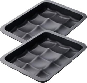 Zenker 9338750B88 Ensemble de 2 Moules 12 mini Pains ou brioches 36 x 27 cm Black Metallic Kuchenform, Stahl, Schwarz