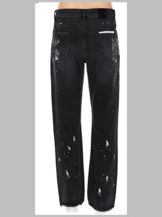 Purple Cotton Denim Jeans - Black