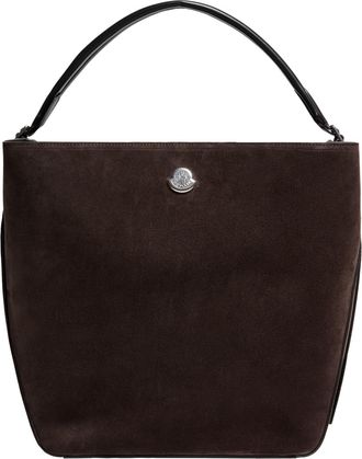 Moncler Moncler Carlo Suede Shoulder Bag, Women, Brown, Size: One Size