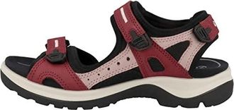 Ecco Womens Yucatan sports sandals, Chili Red Damask Rose Nubuck, 37 EU