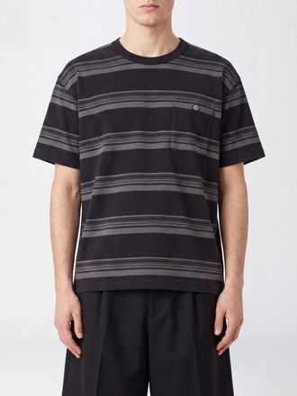 Comme Des Gar&ccedil;ons T-shirt ray&eacute; en coton avec poche plaqu&eacute;e
