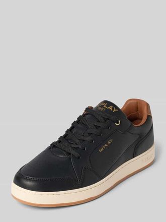 Replay Ledersneaker mit Label-Prints Modell SMASH FINE