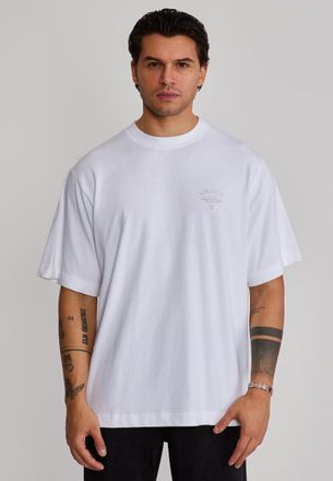 Siksilk Herren Wei&szlig;es Grafik T-Shirt XXL