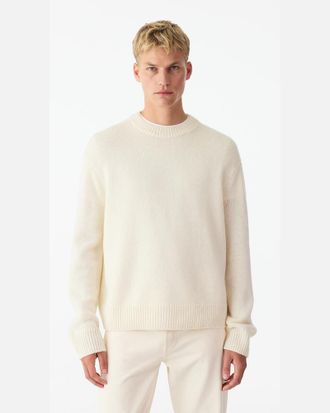 Arket Pullover Aus Schwerem Wollstrick -Wei&szlig;