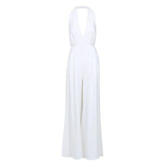 Aniye By Femme, Combinaisons et Ensembles, Blanc, Taille: 38 FR Combinaison Blanche &agrave; Jambes Larges