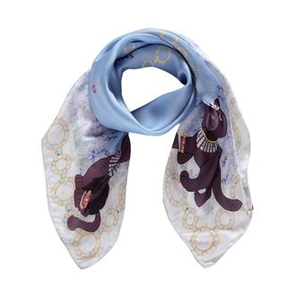 Braccialini Foulard en soie - Femme - Accessoires - Bleu - Taille: ONE Size