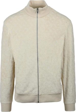 HUGO BOSS Homme, Sweatshirts et sweats &agrave; capuche, Beige, Taille: L Felpa in spugna cerniera