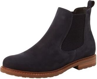 Tamaris Bottines Chelsea pour femme, doublure confortable, semelle int&eacute;rieure TOUCHit, Nubuck bleu marine, 37 EU
